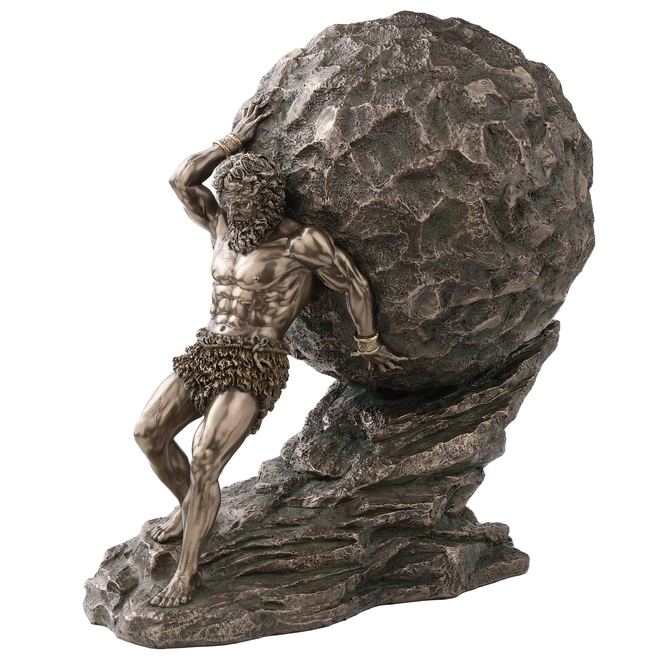 Sisyphus Statue – 38.5cm Veronese Cold-Cast Bronze Greek Mythology Fig ...